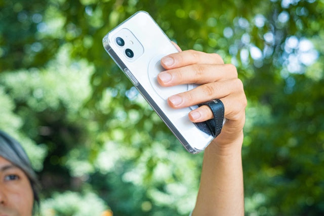 SYANTO Ring V 【公式直営店】 スマホリング iPhone Android タブレット 全機種対応 落下防止 背面充電 コード充電 背面フリー 薄型 ストラップ エルゴノミクス ...